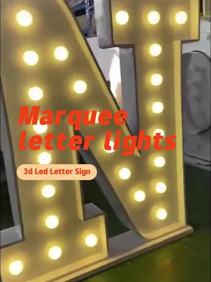 Led Marquee Letter Customized Led Giant Letters Light Bulb Letter Sign ...