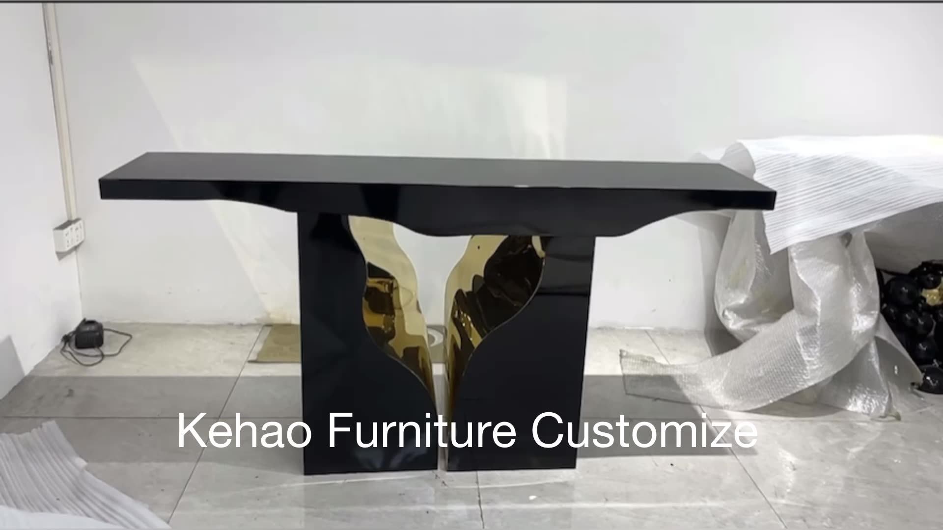 Modern Luxury Design Mirrors Console Table Matching Baroque Style Black ...