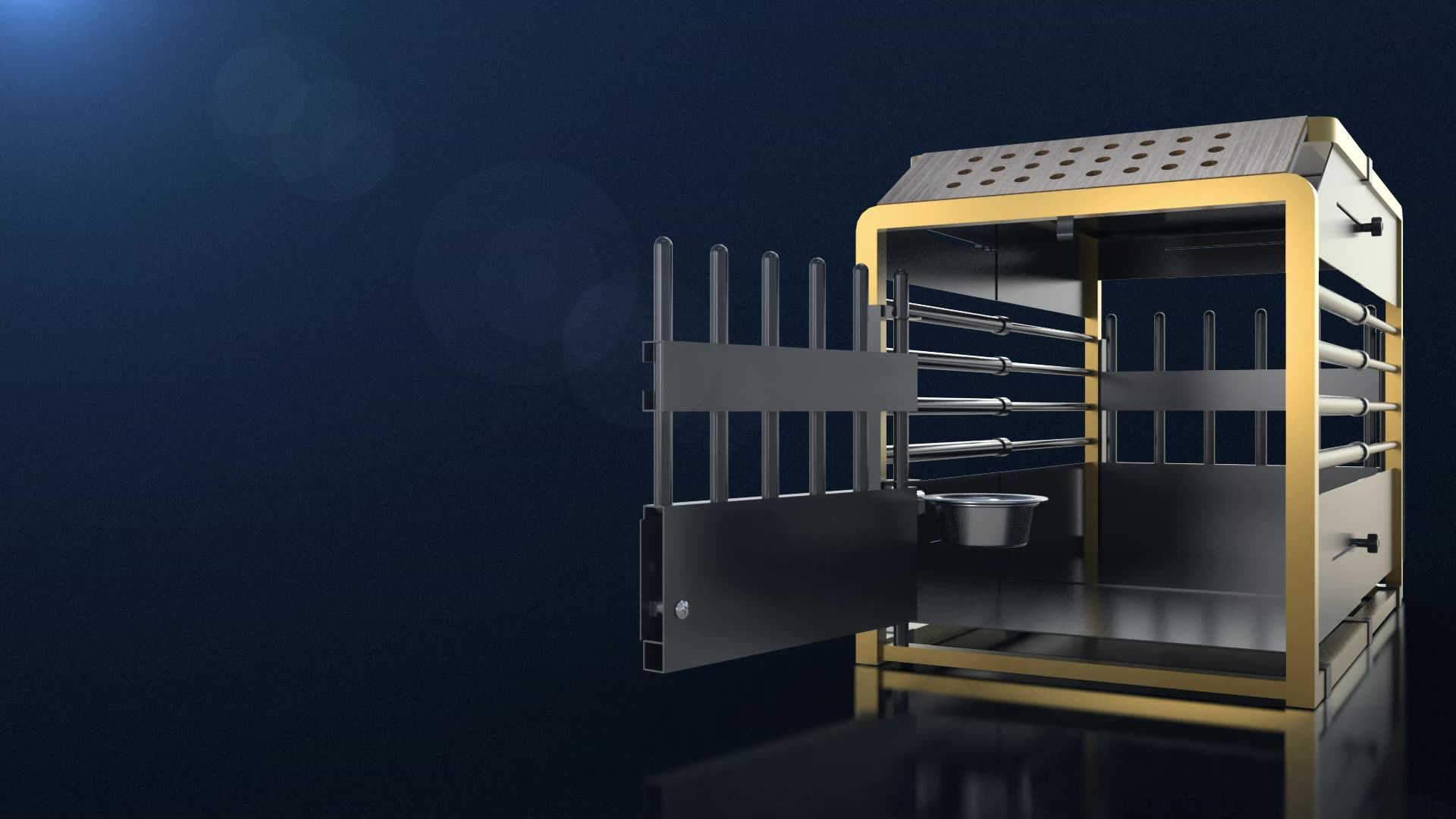 Two-step Lock Modular Design Dog Cage With Collision Avoidance Crumple ...