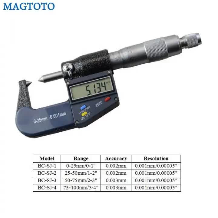 0-25mm 25-50mm Deep Throat Electronic Digital Outside Micrometer - Buy ...