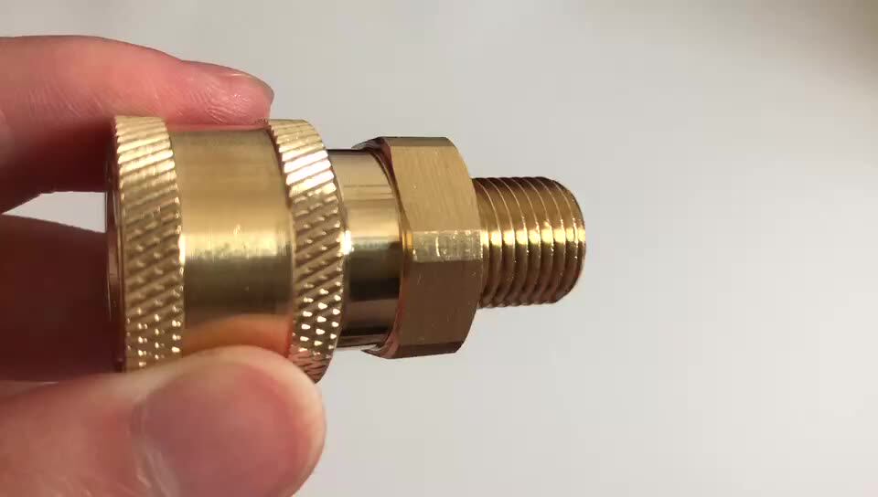 High Pressure Washer Brass Adapter 1/4" Quick Connector Quick Plug ...