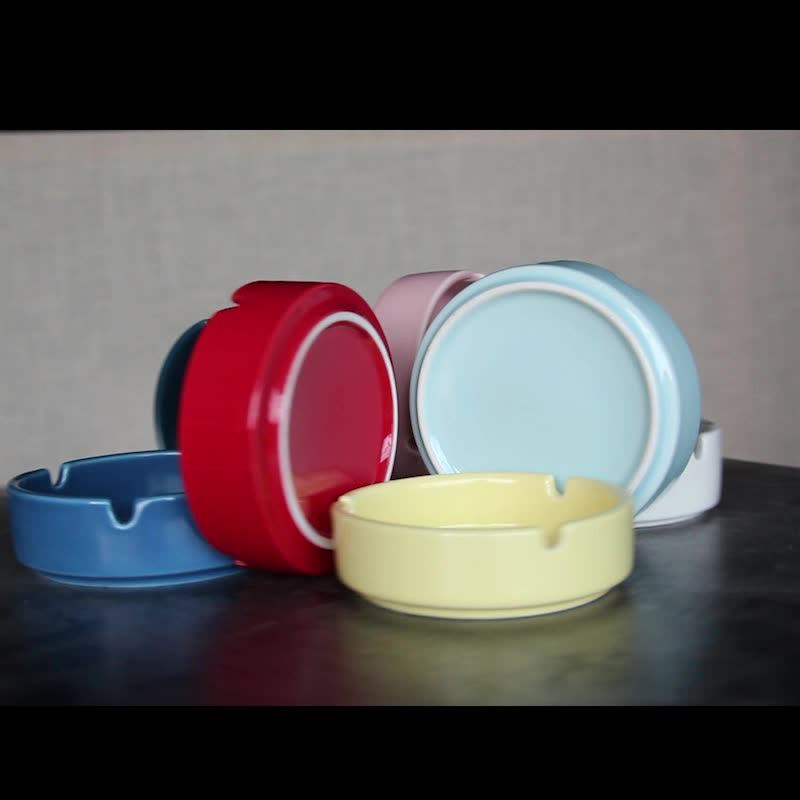 Custom Logo Printed Ceramic Ashtray,Hotel Porcelain Round Ashtray For ...