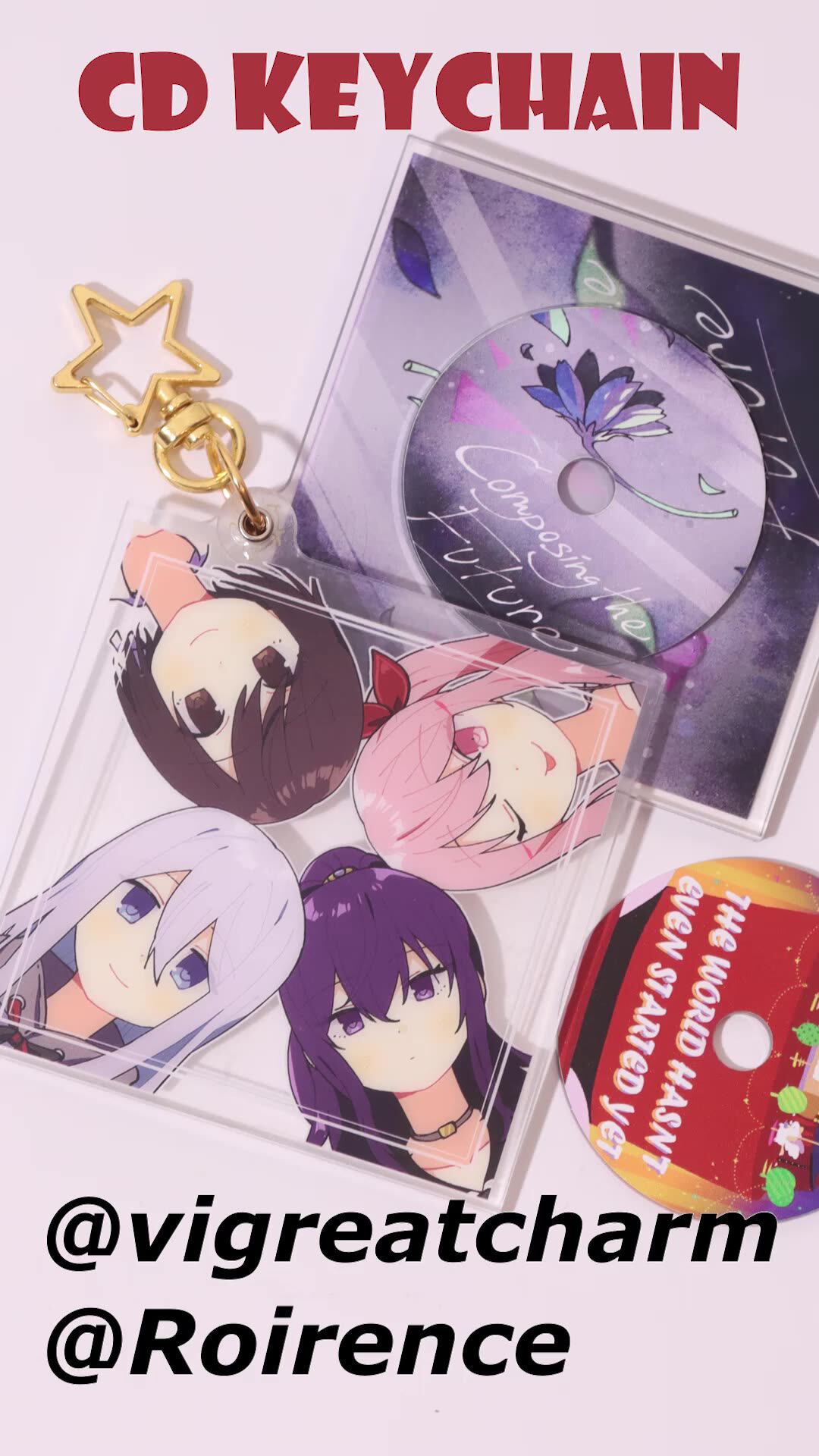 Vigreat New Arrivals One Piece Custom Creative Acrylic Cd Case With Cd Keychain - Buy Custom ...