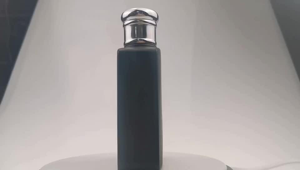 100ml Black Color Coating Men Cologne Rectangular Perfume Glass Bottle ...