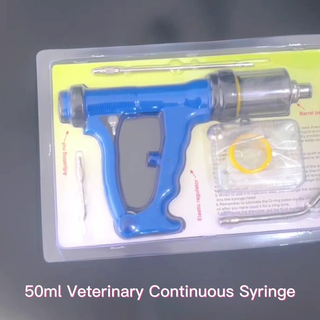 Semi Automatic Veterinary 50ml Vaccine Injection Syringe Animal Sheep ...