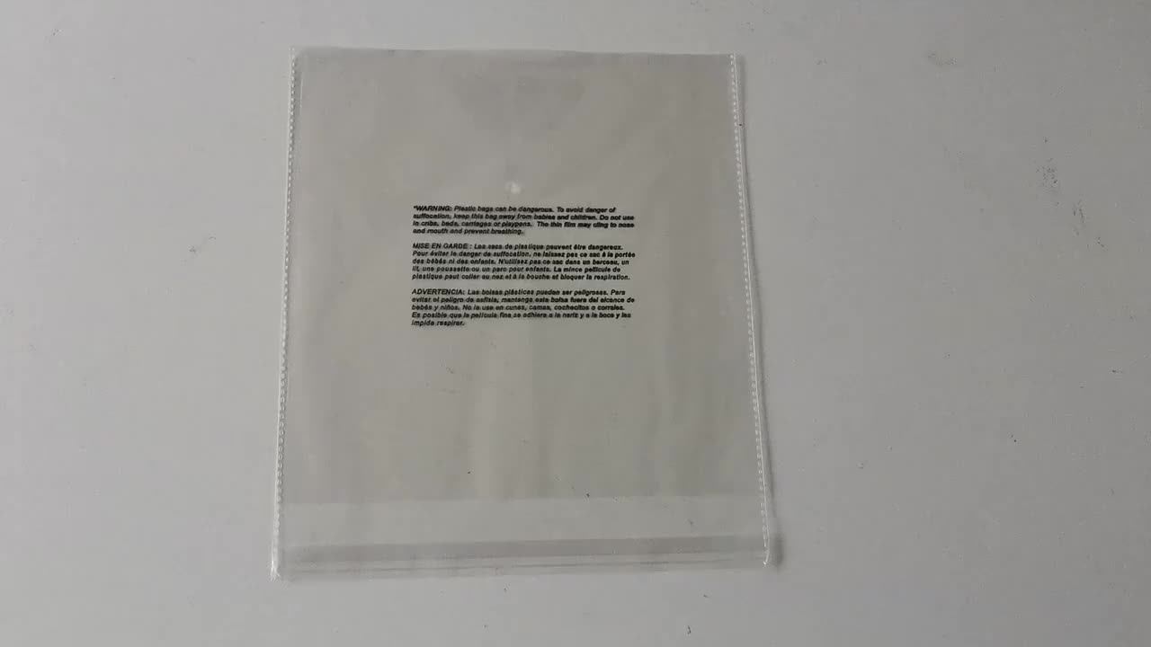 Custom Cellophane Polybag Packaging Clear Plastic Opp Poly Bag With ...