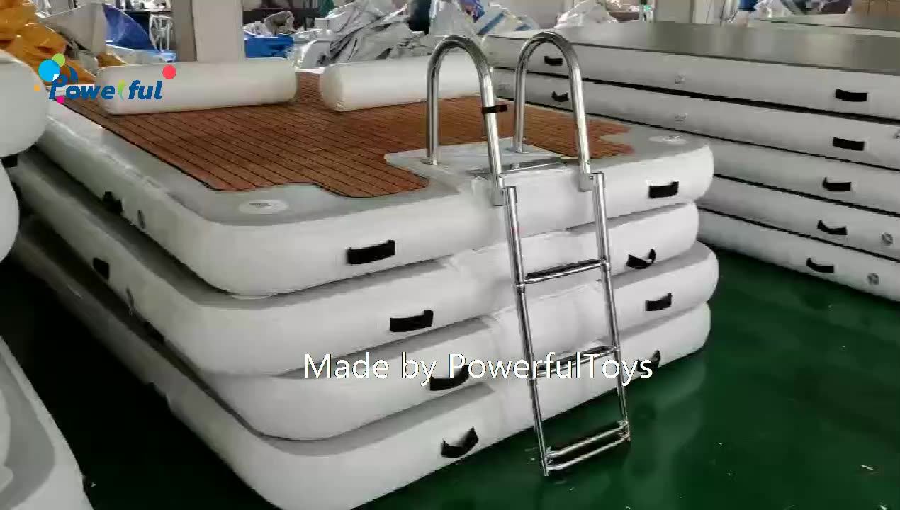 Eva Non-slip Inflatable Floating Dock Water Park Jet Ski Dock 6 Person ...