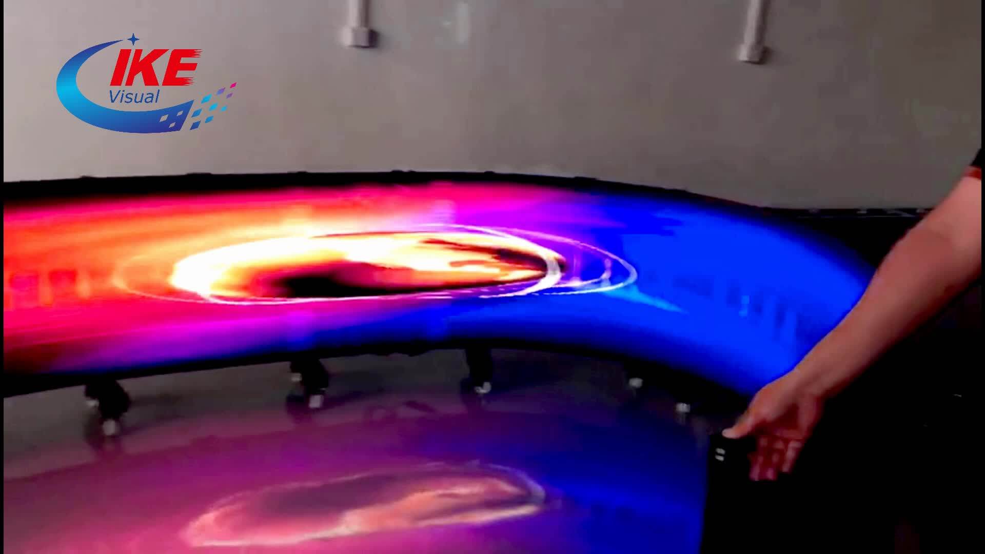 Flexible Led Screen For Exhibition Movable Cylinder Curved Led Screen ...