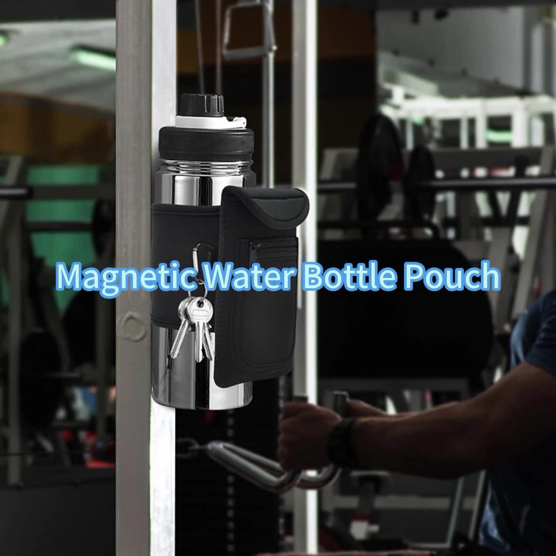 Custom Logo Non-slip Gym Fitness Zipper Pockets Neoprene Magnetic Water ...