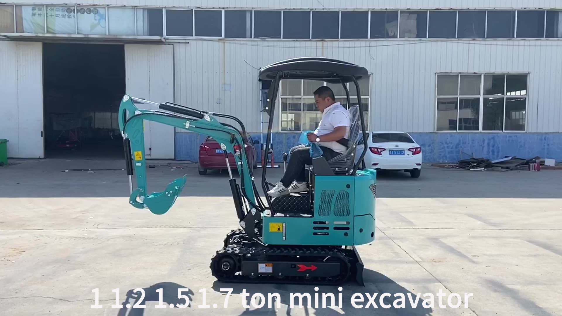 Mini Excavators With Boom Swing 1.6 Ton 1.8 Ton 2ton Digger Cab Epa ...