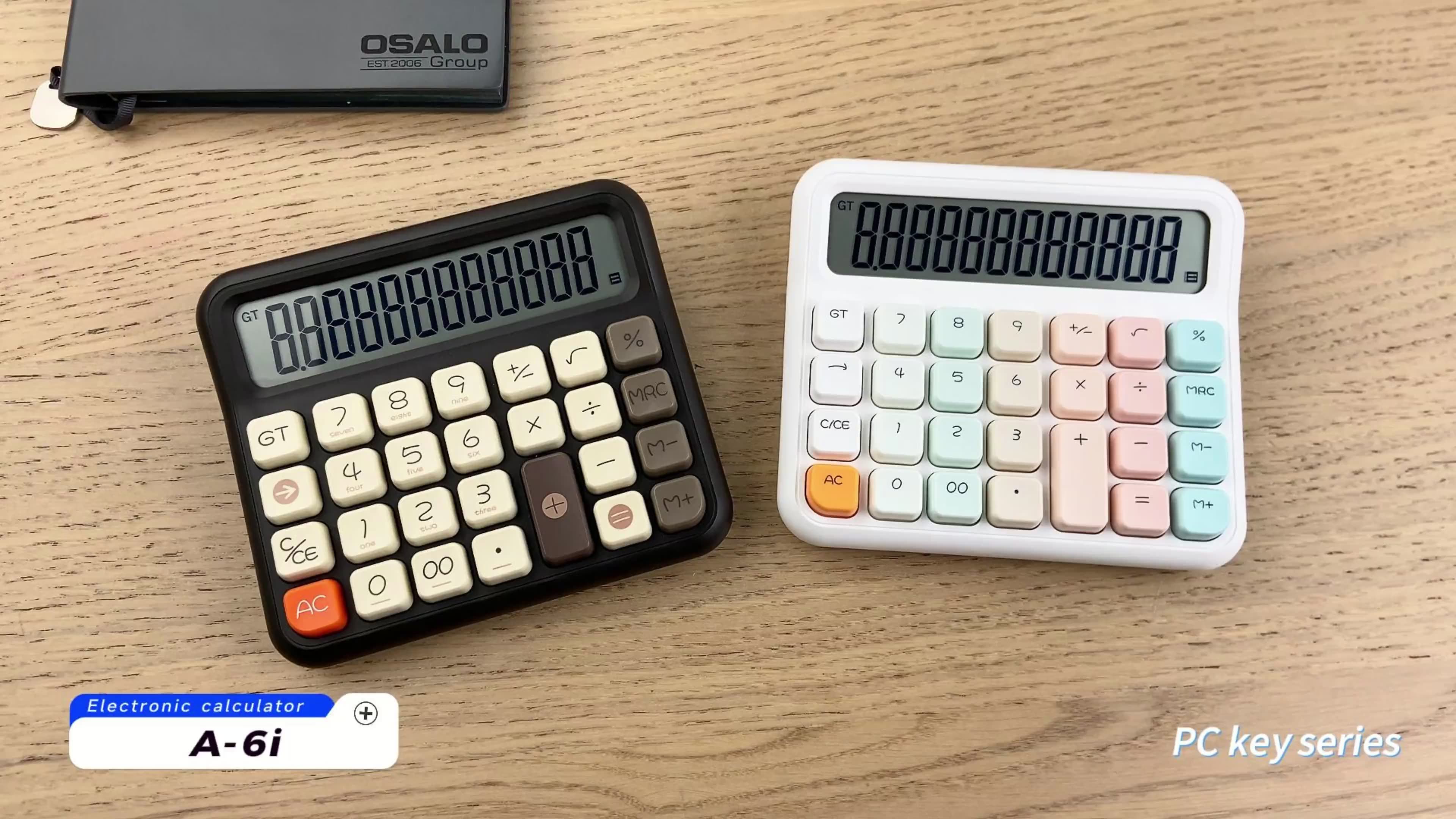 2024 Most Popular Pc Key Calculator White Brown Customized Logo ...