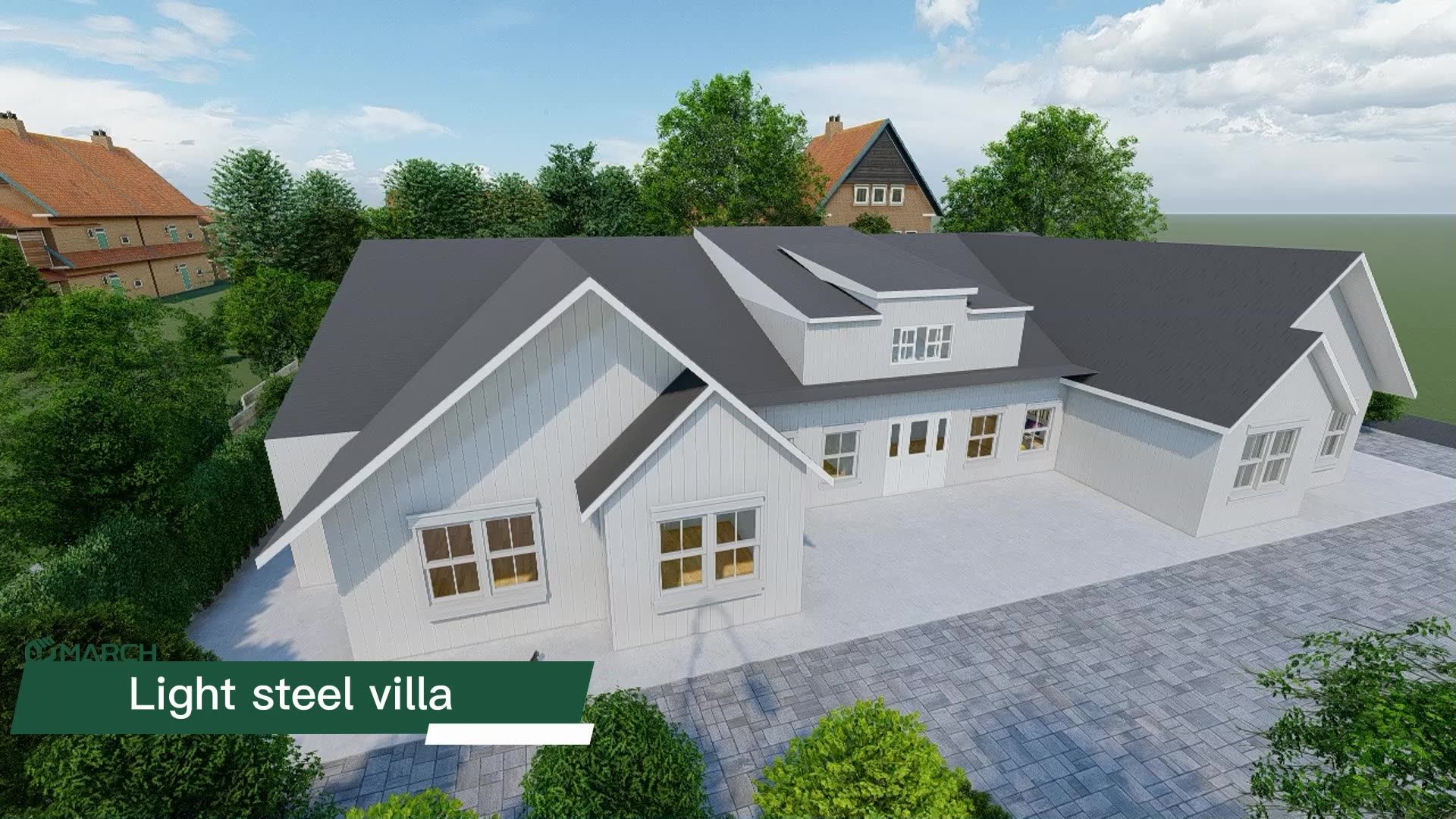 Prefab Houses 3 Bedrooms Luxury Prefab Houses Light Steel Villas ...