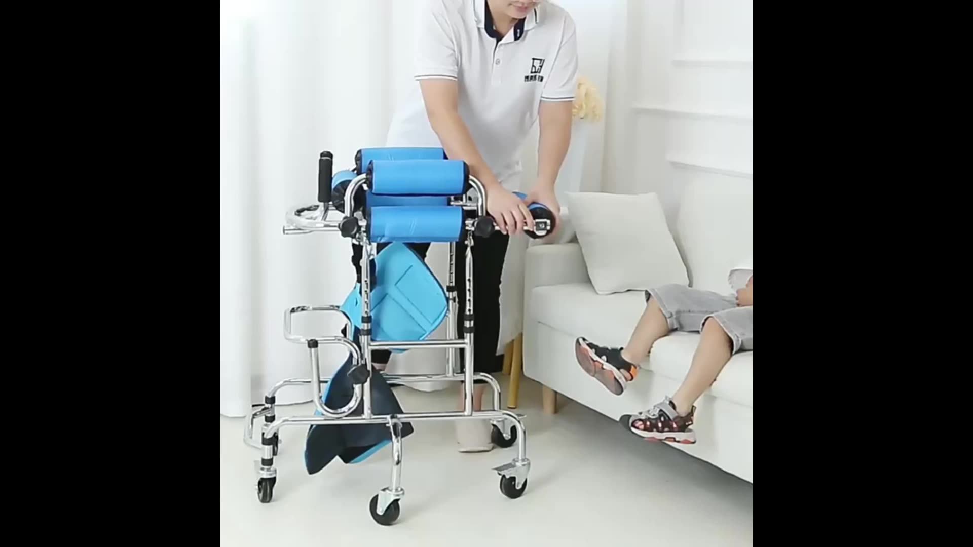 Size L Anti Rollover Disabled Children Walking Aids Hemiplegia Lower ...