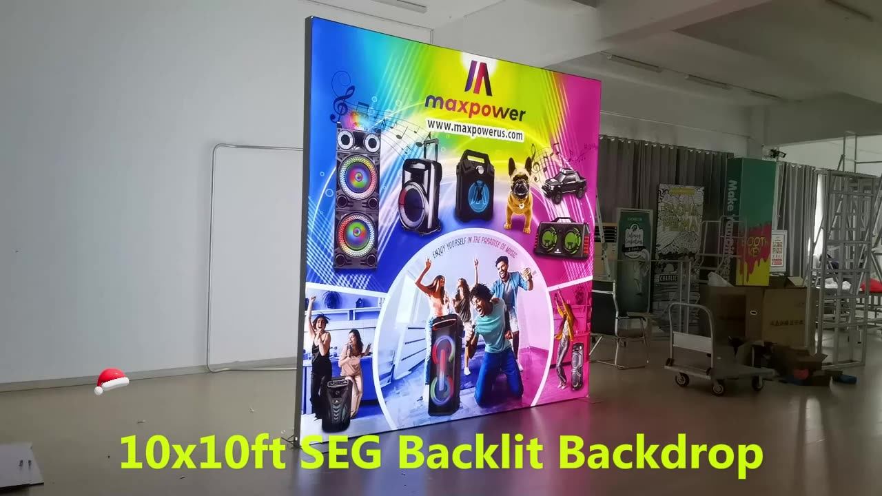 10x10 Seg Aluminum Profile Backdrop Illuminated Fabric Booth Exhibition ...