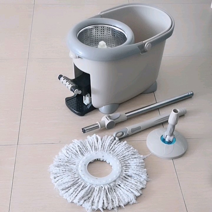 Three Device Microfiber Spin Foot Pedal 360 Magic Floor Cleaning Mop ...