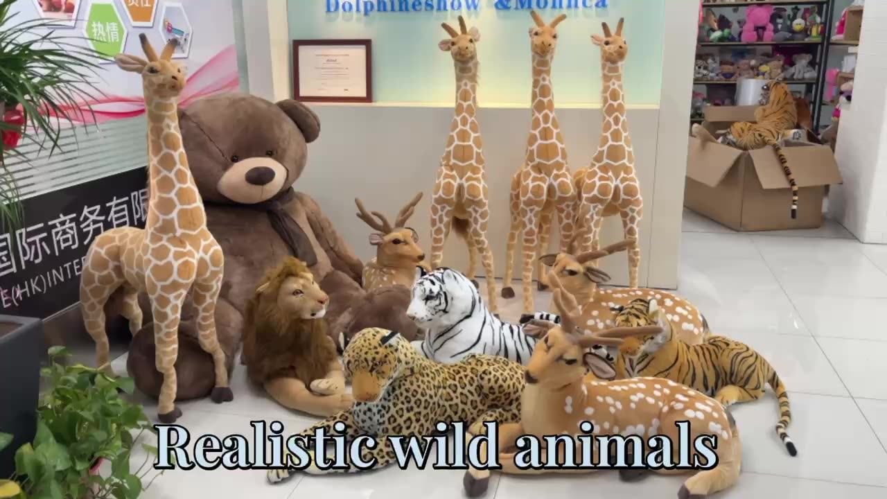 Life Size Realistic Plush Tiger 3d Printing Soft Jungle Animal Toys ...