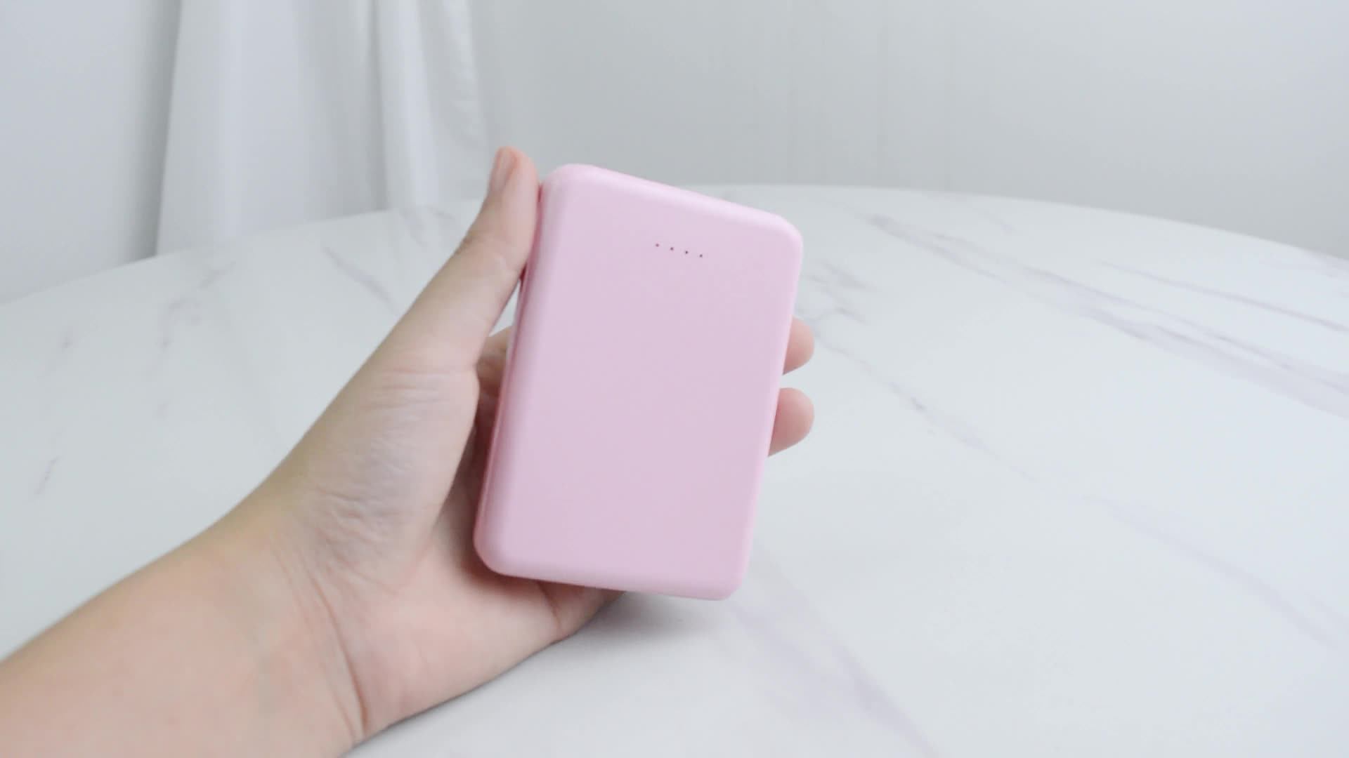 2021 Smallest New Cute Pink Abs Mini Charger Powerbank Usb Slim ...