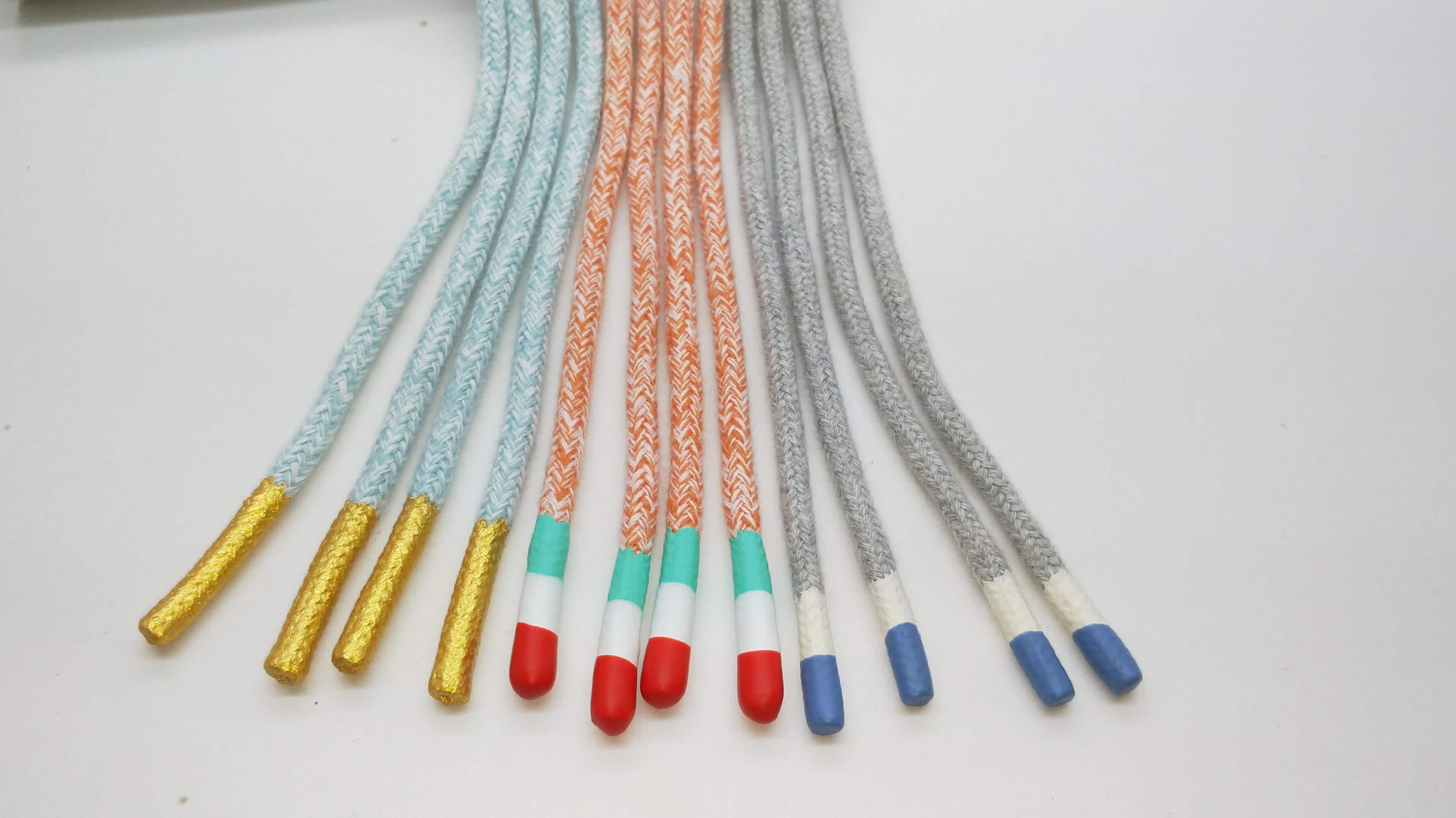 Special Silicone Dipping End Hoodie String Colored Cotton Rope - Buy ...