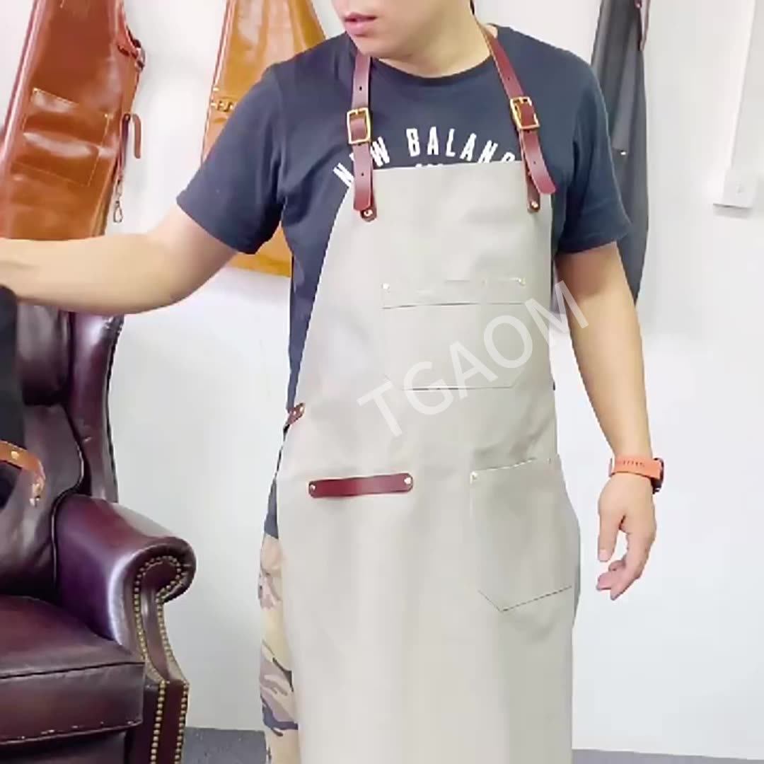 Customized Leather Artist Apron Craftsmanship Work Leather Women ...