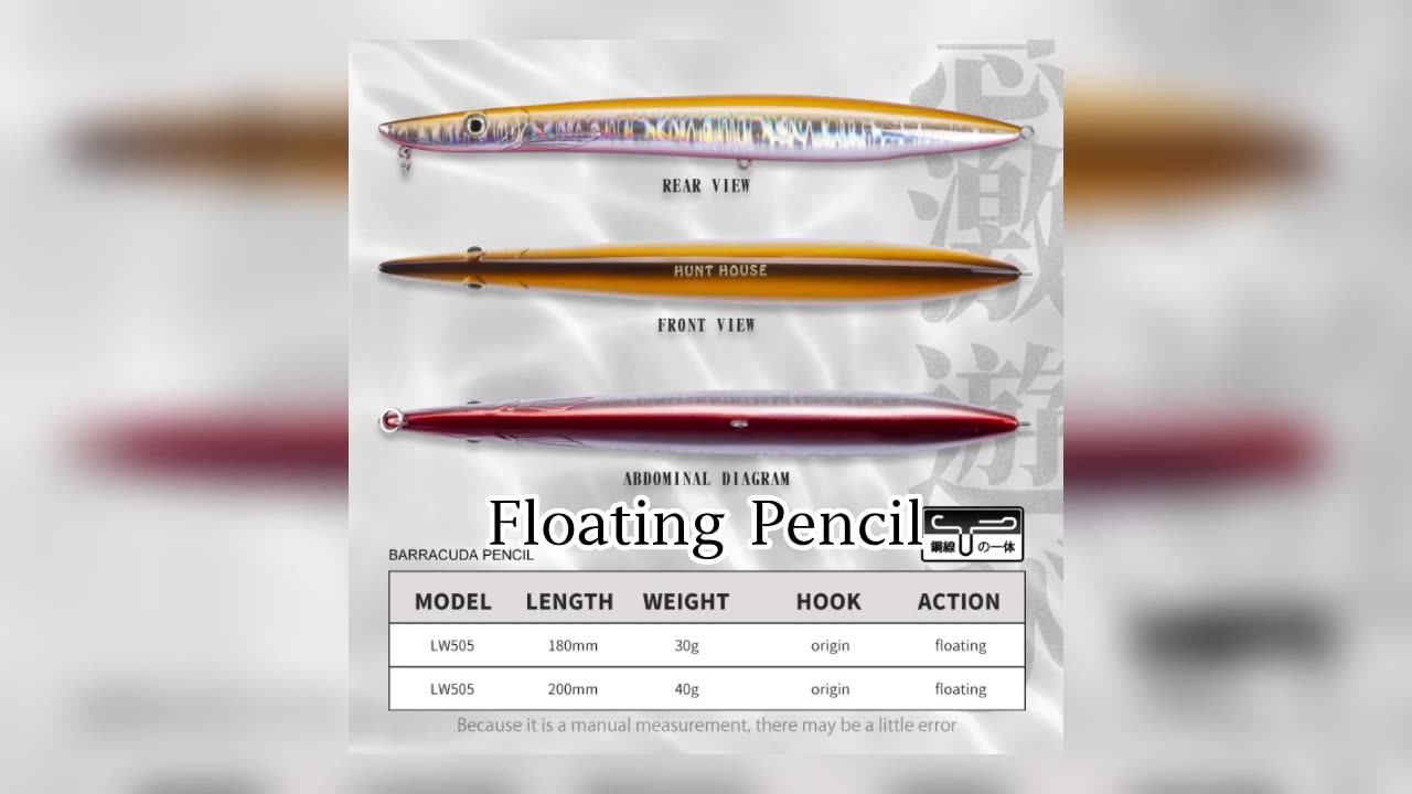 Hunthouse 180mm 200mm Wholesale Pencil Lure Stick Bait Hard Lure ...