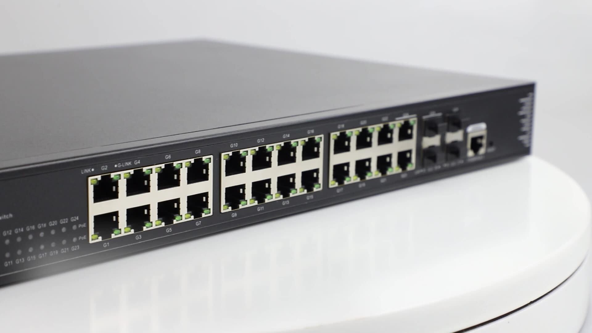 Poe33028pfm Managed 24 Port Poe Switch With 4 Sfp Fiber Ports - Buy 24 ...