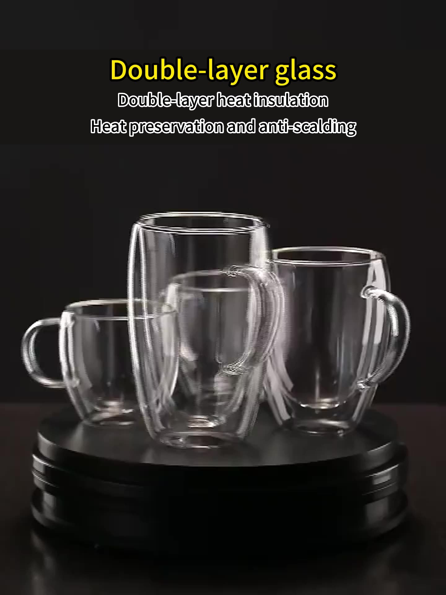 Hot Sale 150/250/350/450ml High Borosilicate Glass Insulated Double Walled Glass Coffee Espresso ...