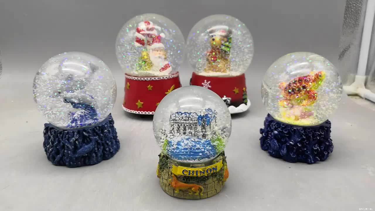 Resin Water Globe Snow Ball Water Globe With Baby Angel Figurine Inside ...