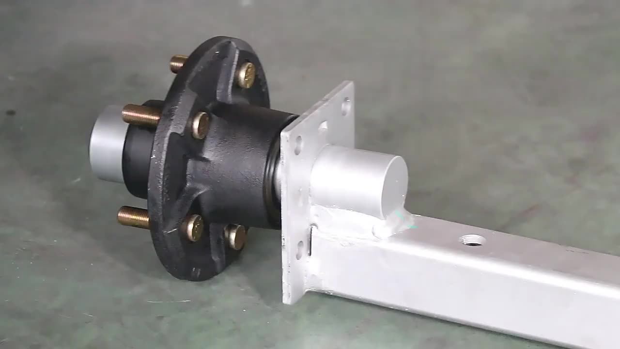 5 Bolt Hub 50 Square Tube Galvanized Axle Assembly Drop Spindle Mainly ...