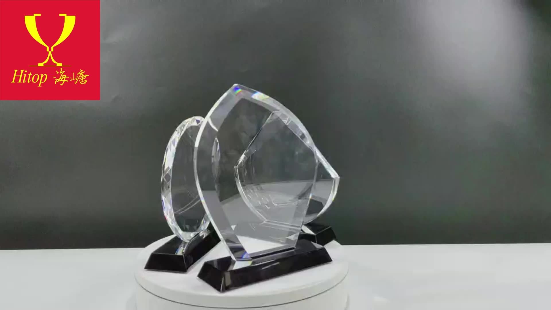 Custom Inclined K9 Crystal Trophy Awards Engraving Award Trophy With ...