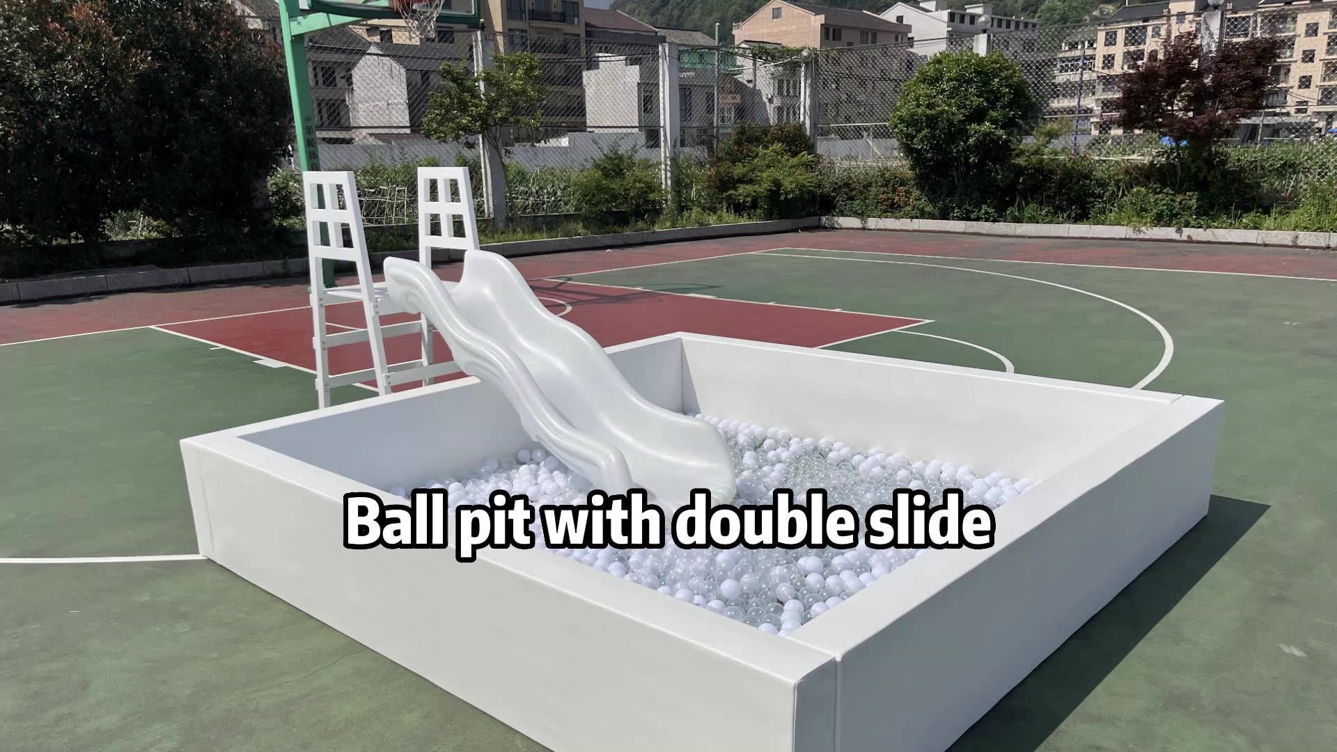 Square Ball Pool With Balls Mat Fences Pastel Soft Play Area Toddler ...