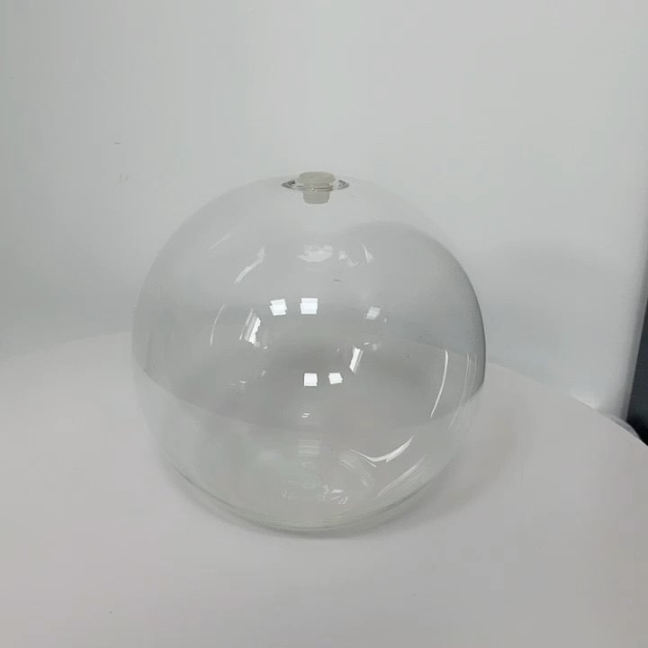 Custom Blown Clear Borosilicate Flat Bottom Glass Ball Sphere Jar And ...