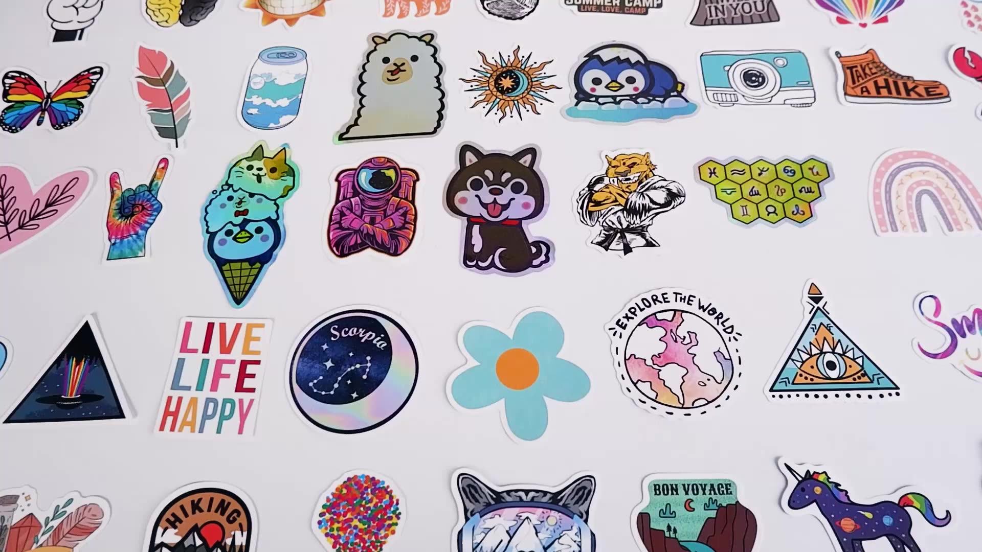 Custom Sticker Printing Waterproof Adhesive Die Cut Sticker Logo Label ...