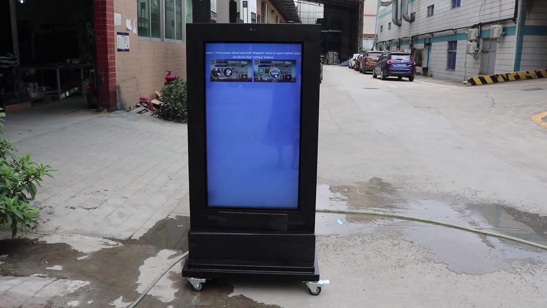 New 43 Inch Battery Powered Digital Signage 2500 Nits High Brightness ...