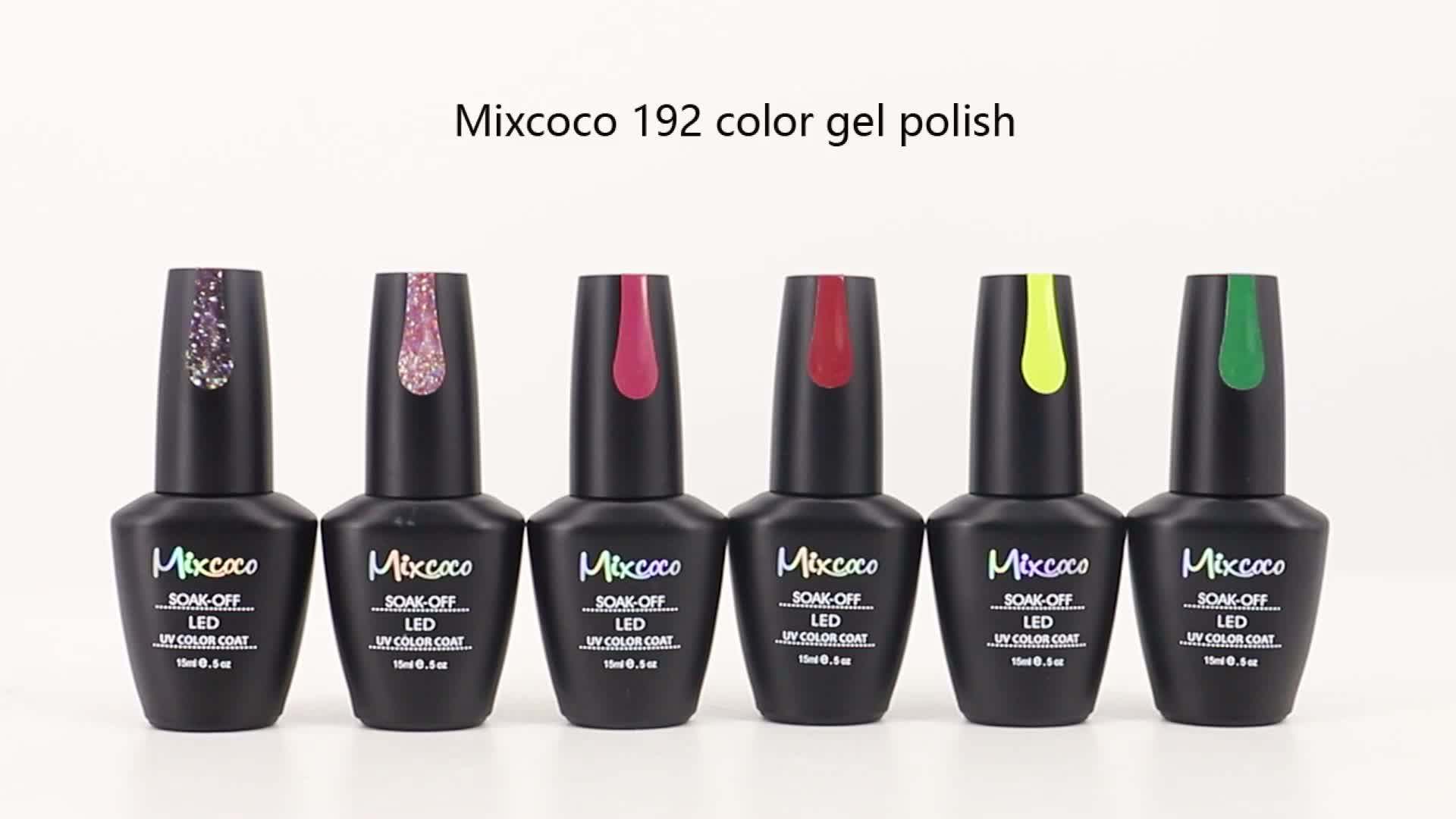 2021 Mixcoco 192 Colors Gel Polish Soak Off Uv Gel Nail Polish 15ml ...