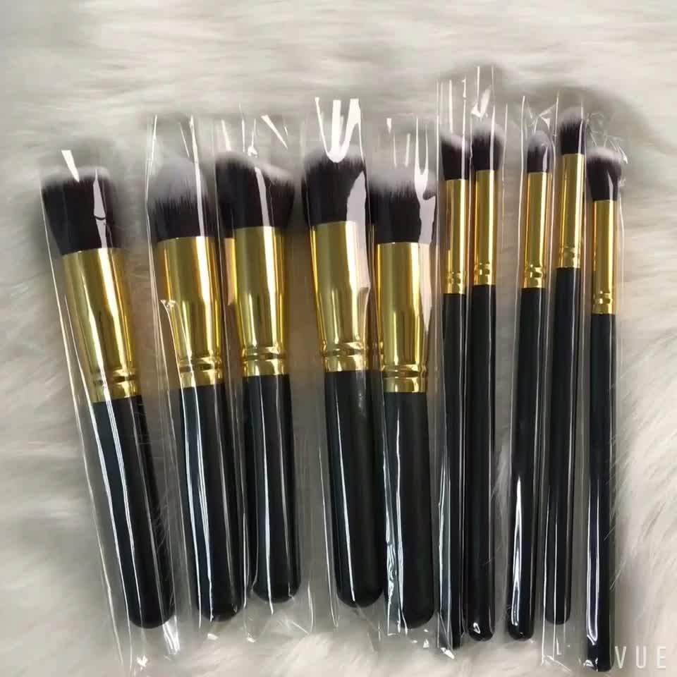 Private Label 10pcs Kabuki Makeup Brush Set Cheap Price Makeup Brush ...