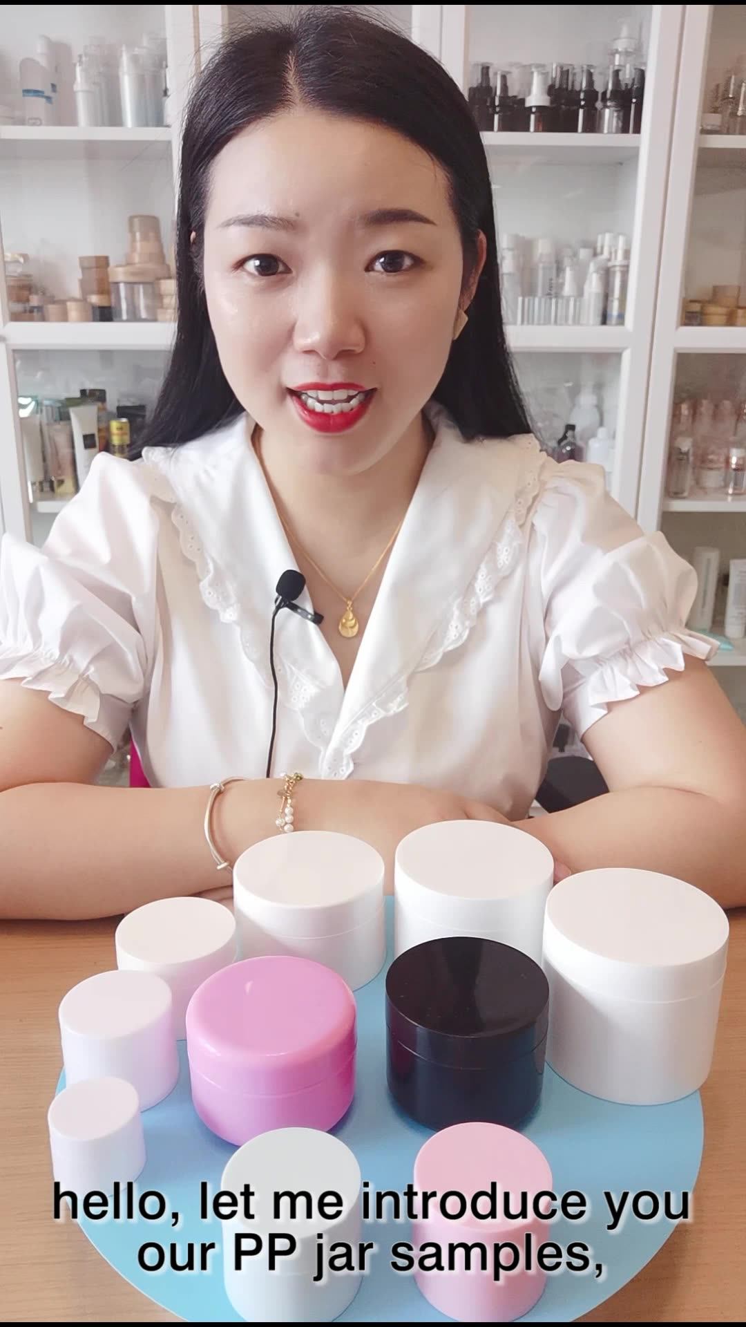 10g 30g 50g 100g Empty Pink Double Wall Round Matte Face Cream Frosted Lip Balm Container Pp ...