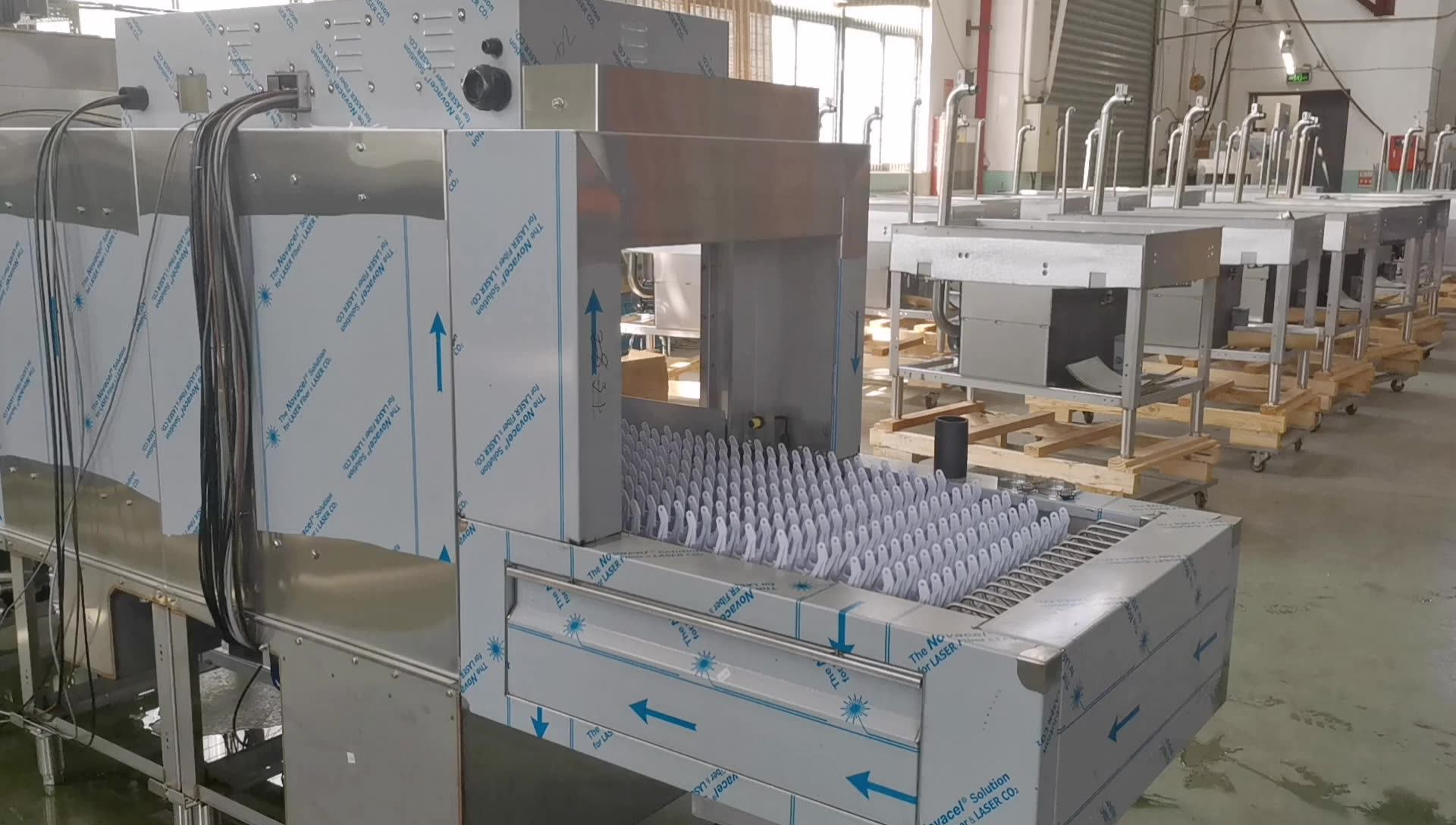 Large Commercial Automatic Conveyor Dishwasher With Dryer Stainless ...