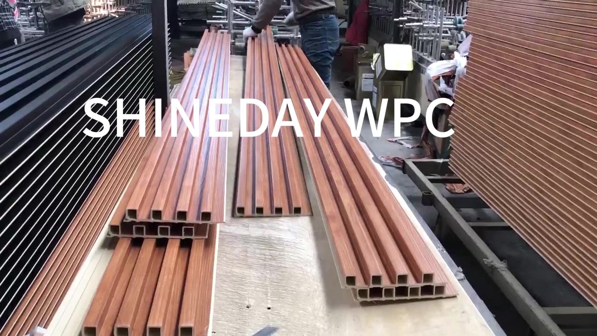 Lin Yiwall Panel Wpc Flat Widith Cross Curve 3d Embossing Facade For ...