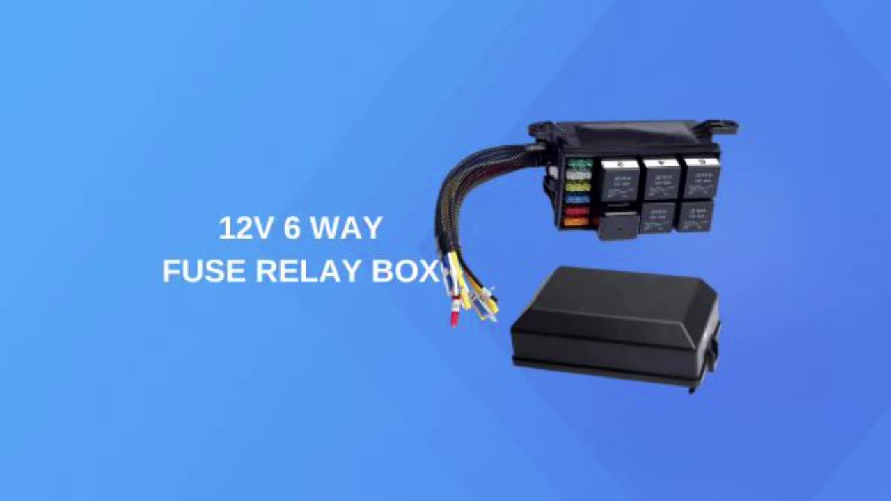 Upgraded Waterproof Relay Box 12v,Pre-wired Fuse And Relay Block With 6 ...