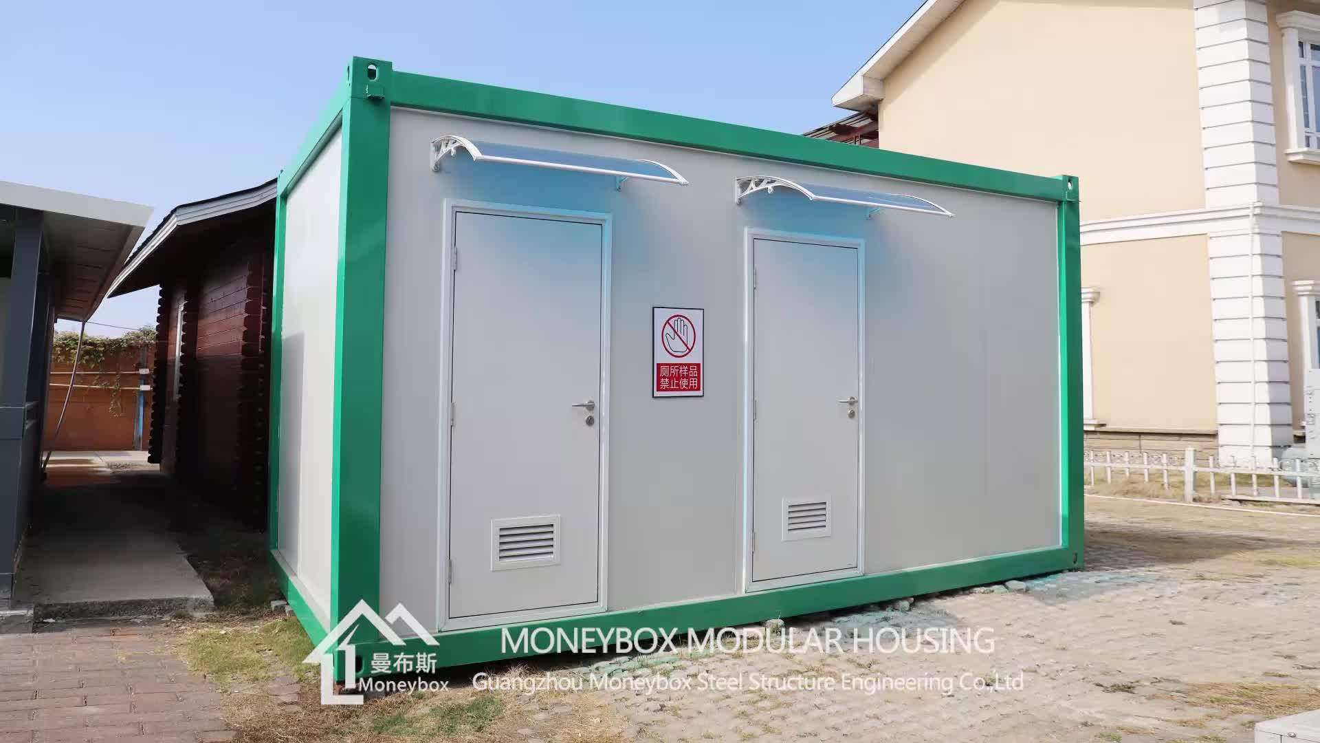 Portable Container Mobile Toilet / Bathroom With Water Tank / Waste ...