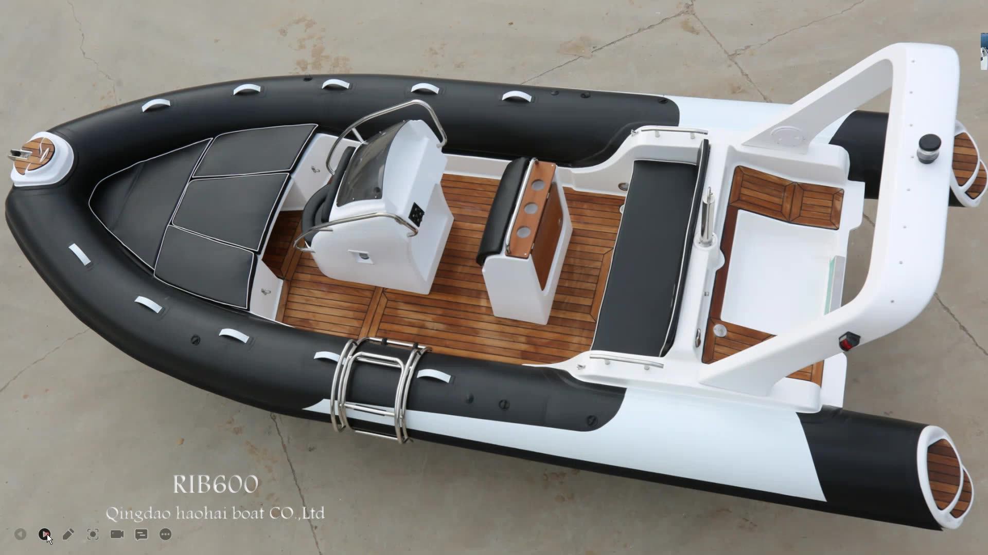 Most Popular Rib Boat 6m Rigid Fiberglass Sports Inflatable Boat Rubber ...