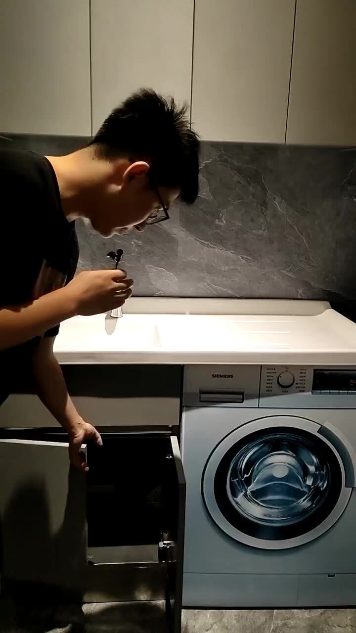 Laundry Room Organizer Cabinets Sink Cabinet With Washing Machine And ...