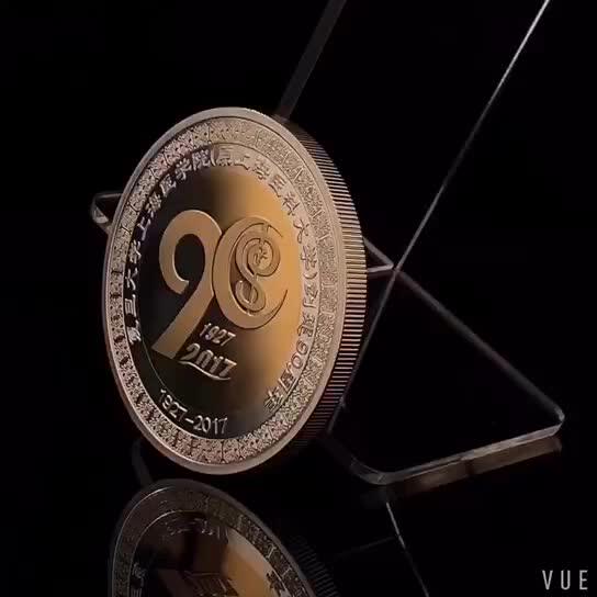 Two-tone Ripple Gold And Silver Coin Collect - Buy Two-tone Coin,Gold ...