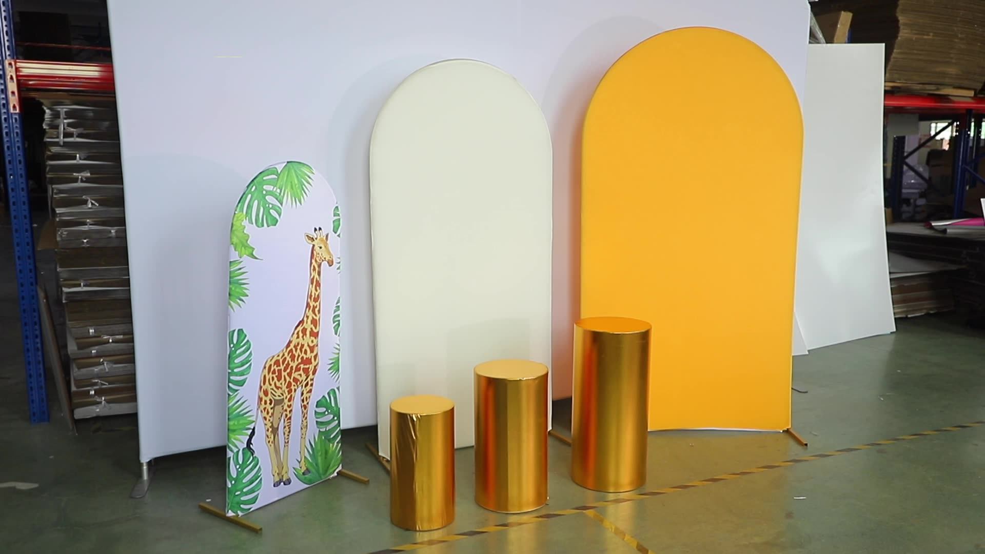 Custom Printed Fabric Cover Backdrop Stand For Wedding Events Birthday ...