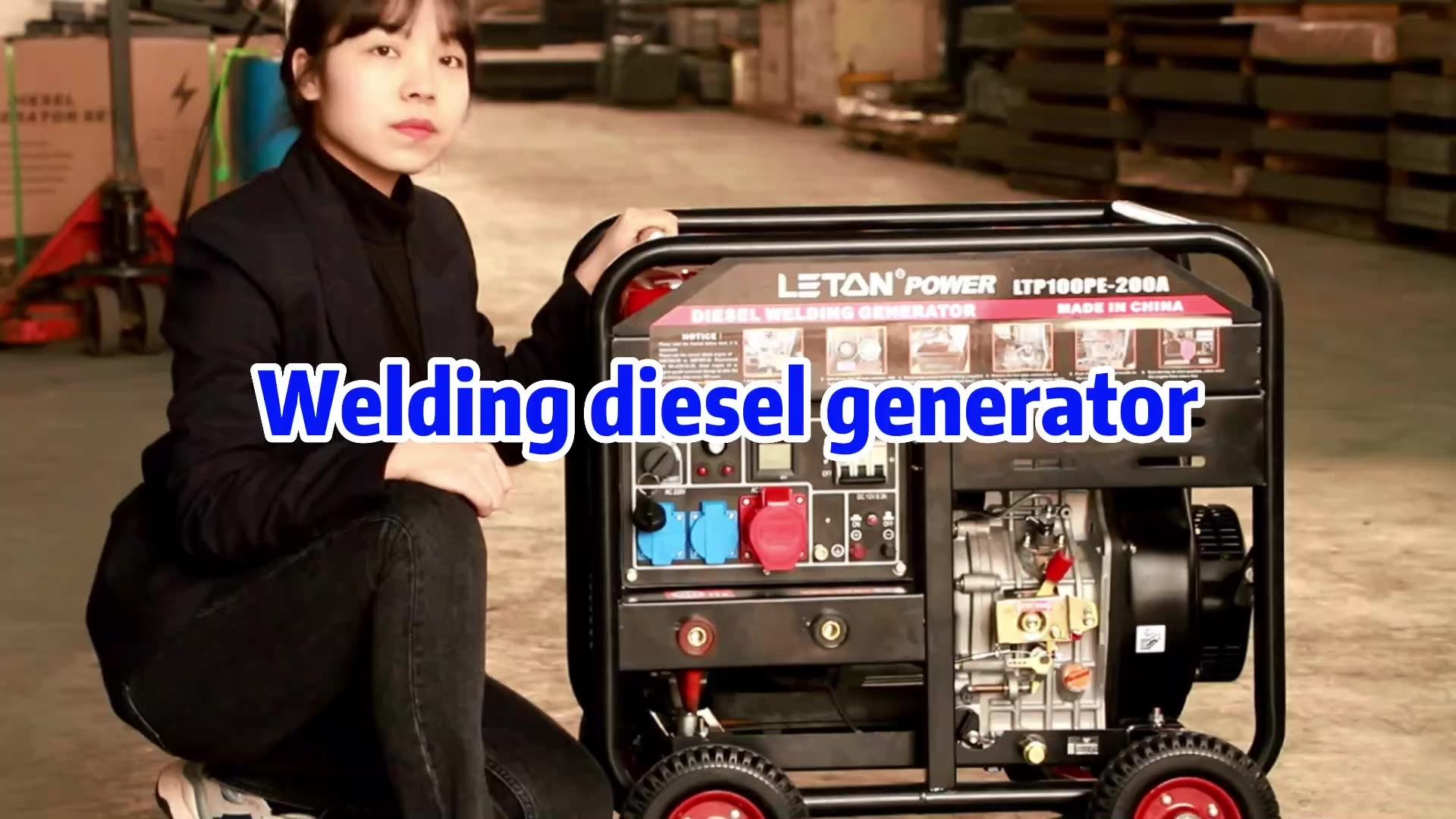 Leton Power Diesel Welding Generator 10kva 8kw Diesel Welder Generator ...