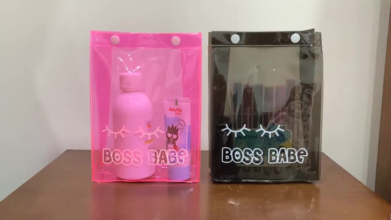 Low Moq Only 50pcs Custom Transparent Neon Colorful Pvc Cosmetic Makeup ...