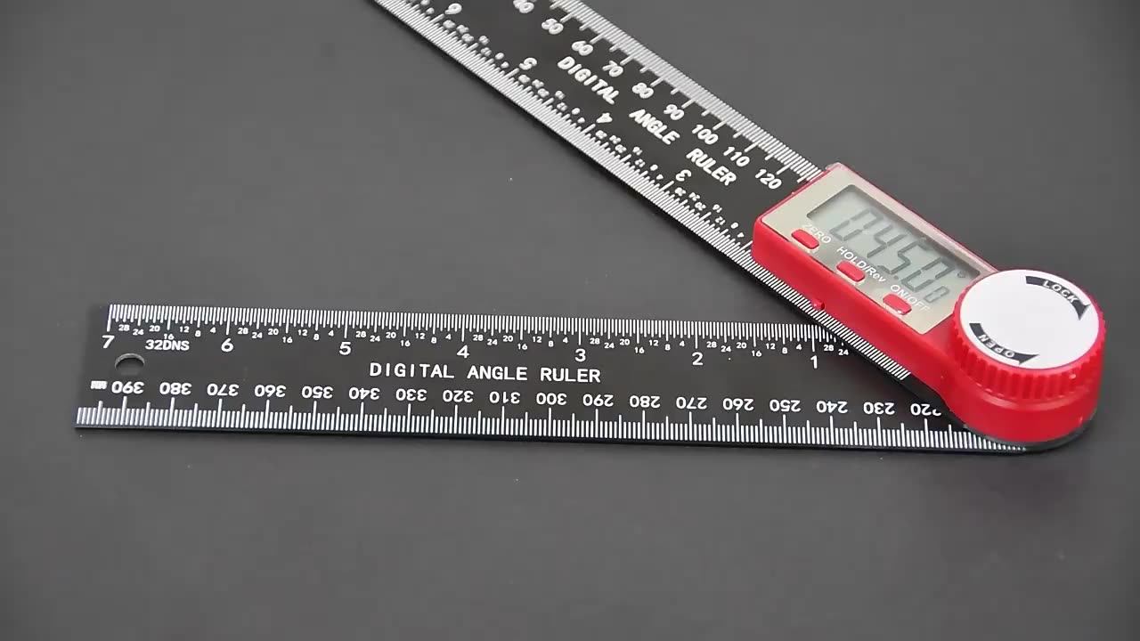 200mm Digital Angle Ruler Protractor Angle Finder Carbon Inclinometer ...