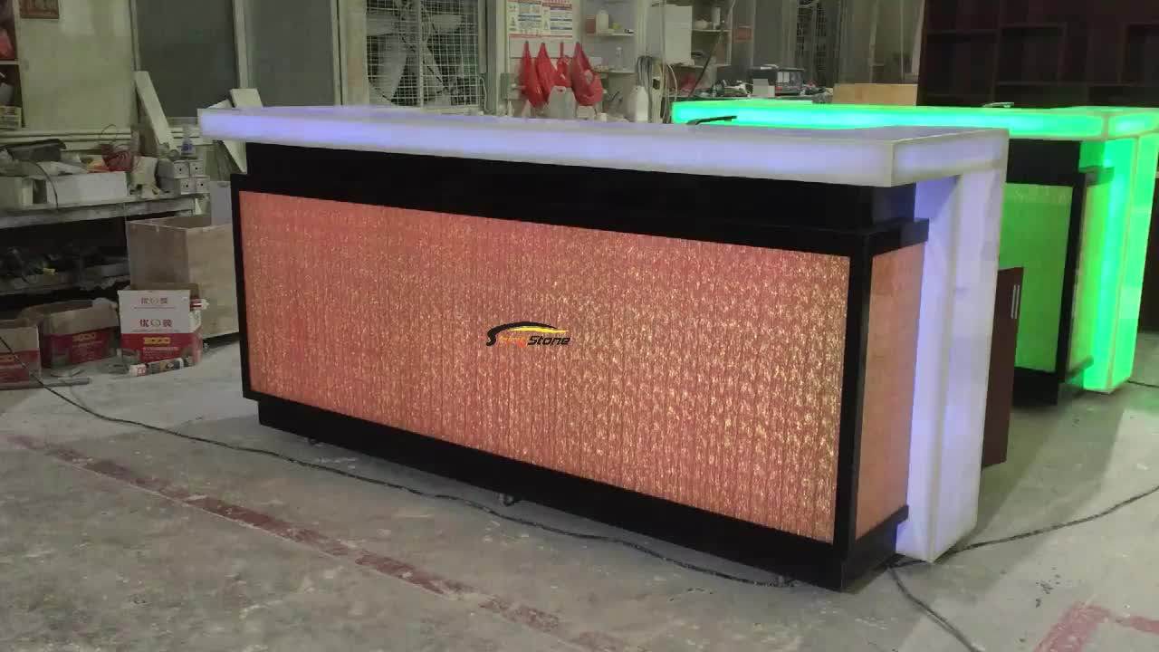 U-shape Illuminated Top Design Acrylic Solid Surface Acrylic Bar ...