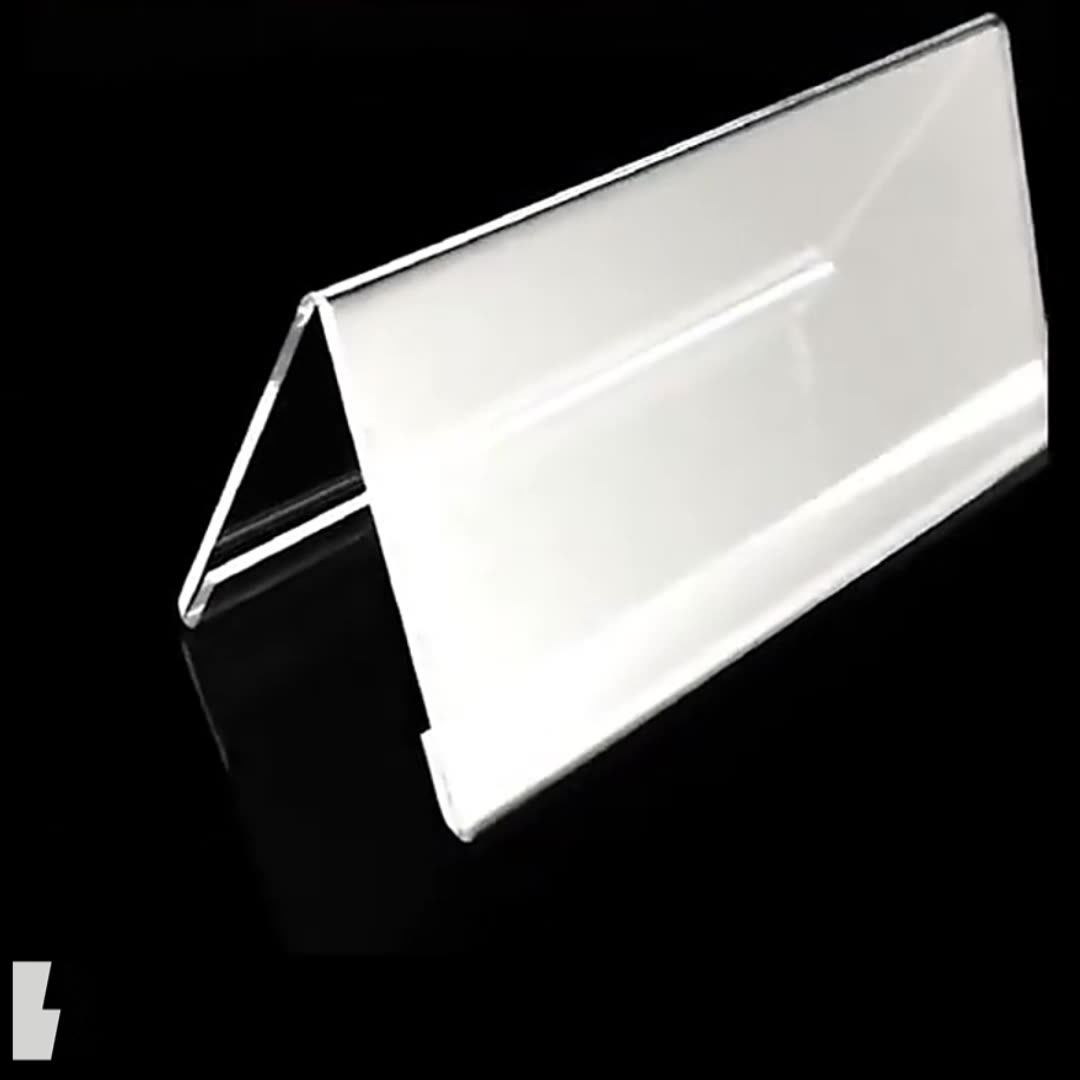 Transparent Acrylic Custom Logo Desktop Triangle Name Plate/sign For ...