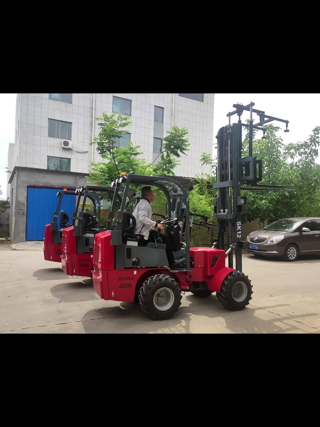 Beekeeping Farm 4wd Mini Forklift Articulated Small Rough Terrain ...